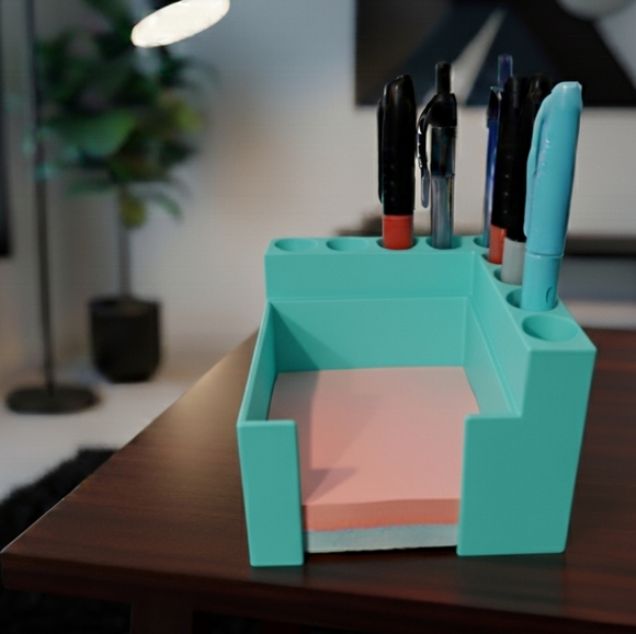 Office | Desk Organizer Teal 3d Printed | Poshmark